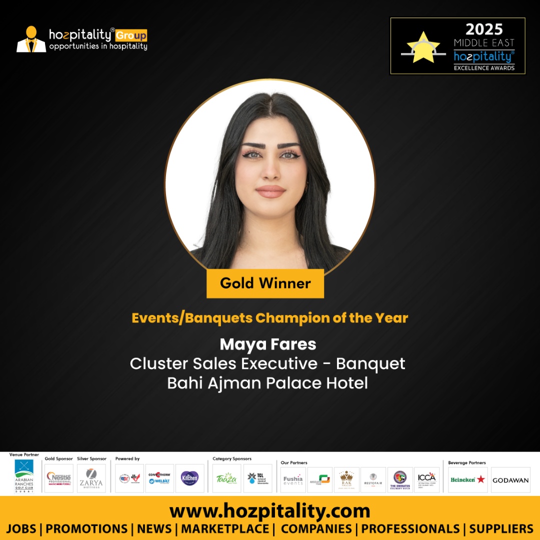 Maya Fares Wins Gold as Events/Banquets Champion of the Year at Middle ...